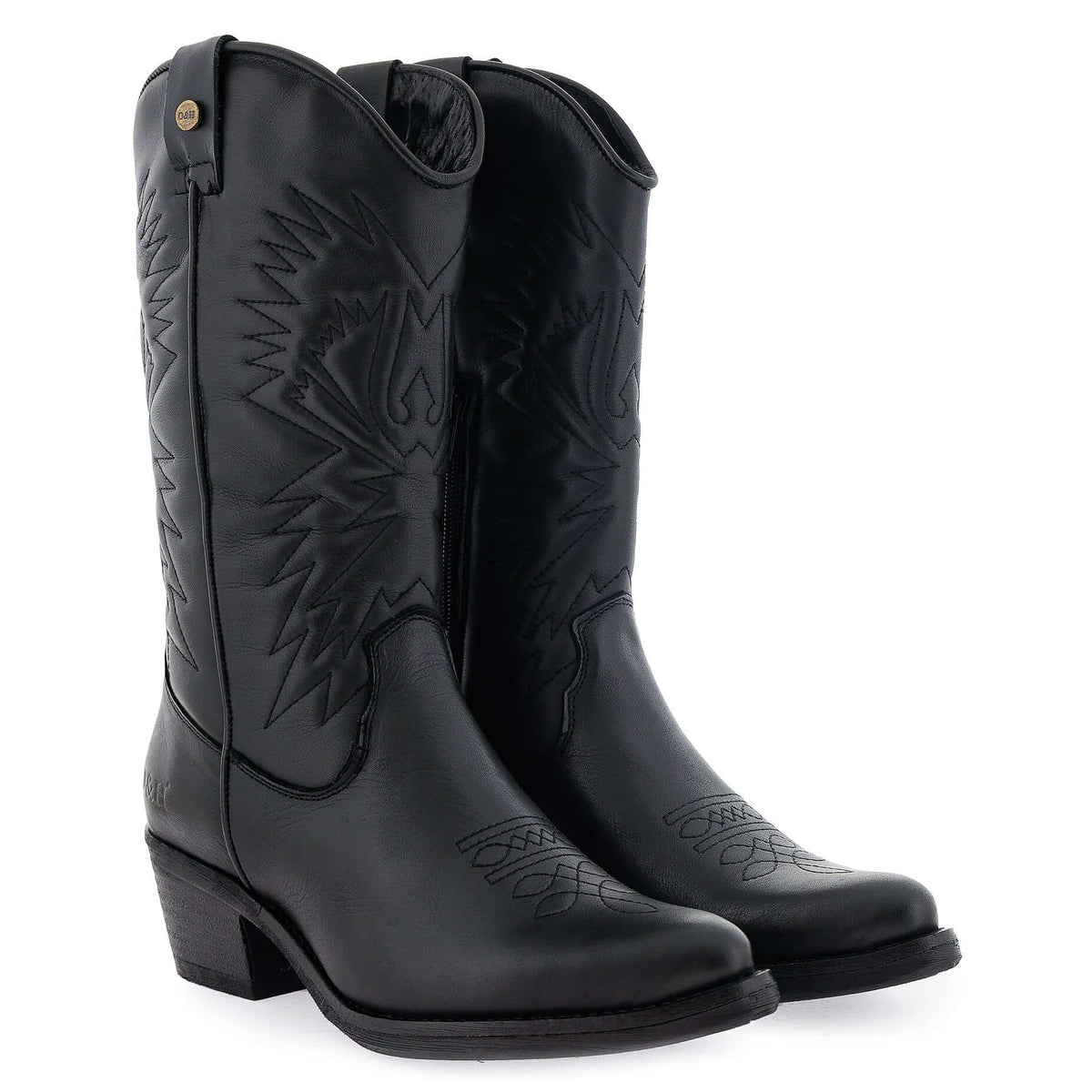 Oak&Hyde Womens Texan Hi Western Cowboy Boots - Black – OAK & HYDE